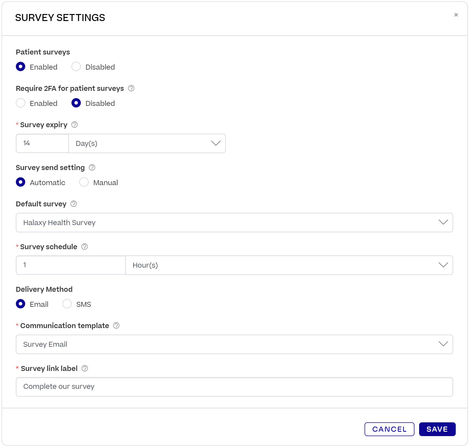 Create and send surveys – Halaxy Help Guide