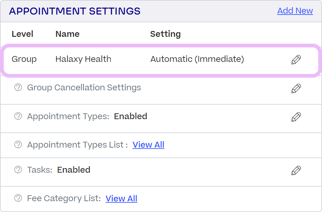 Change an appointment status – Halaxy Help Guide