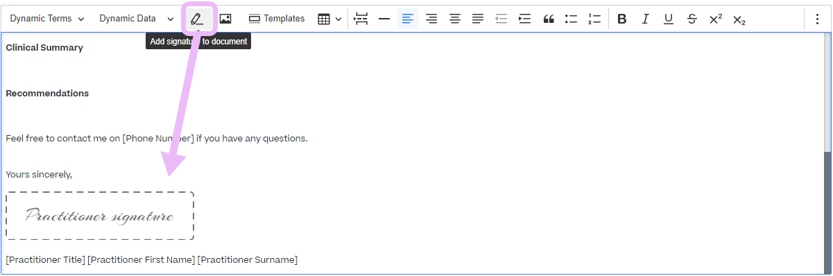 Create a digital signature – Halaxy Help Guide