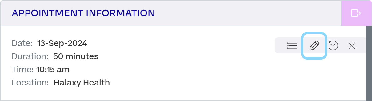 Change an appointment status – Halaxy Help Guide