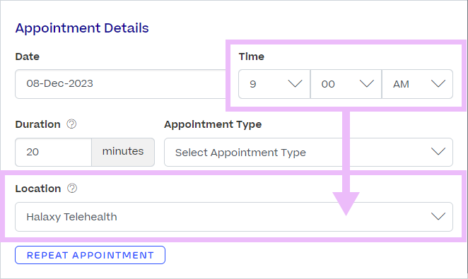 Set telehealth as default for appointments – Halaxy Help Guide
