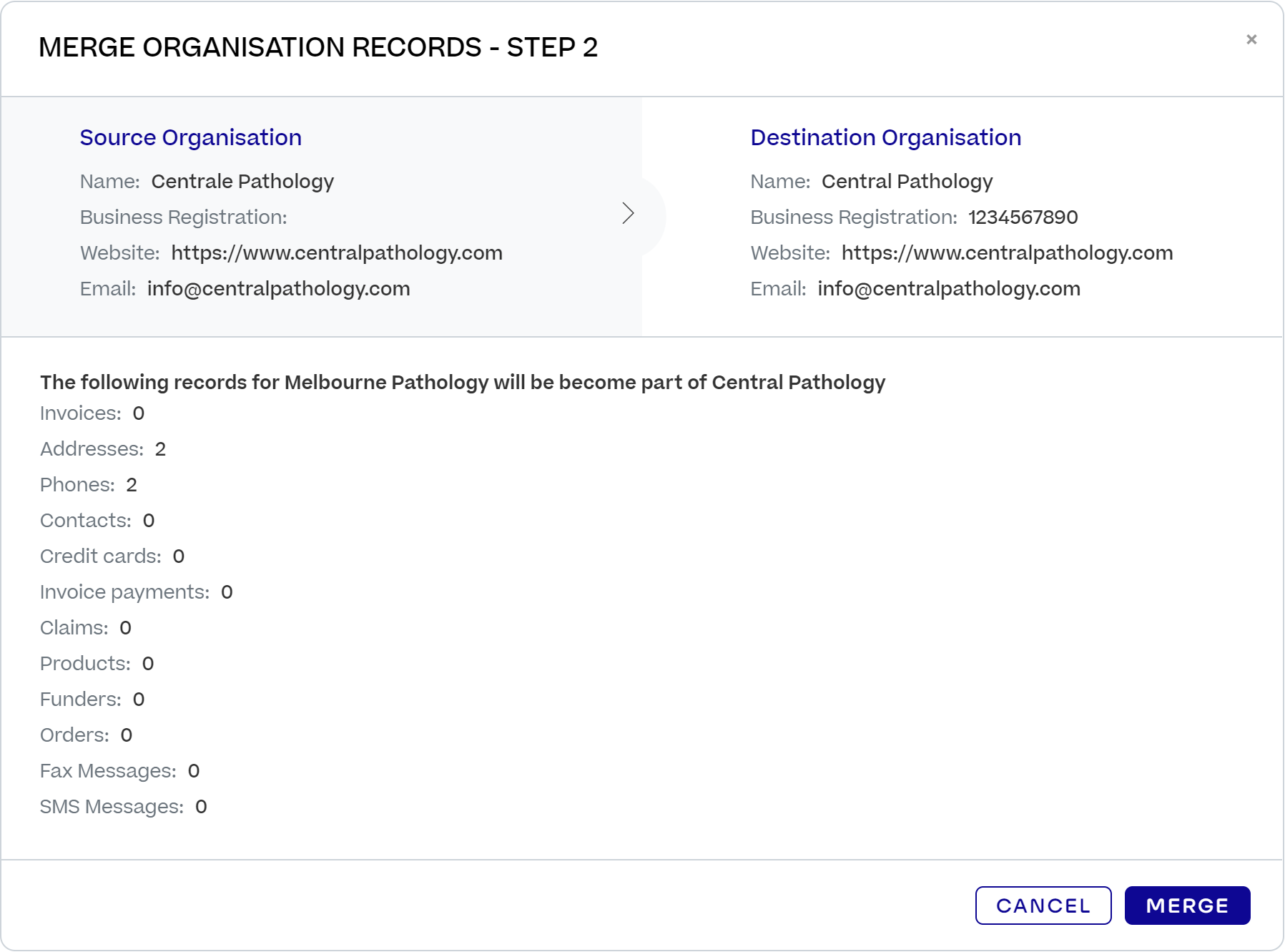 Merge duplicate contacts – Halaxy Help Guide
