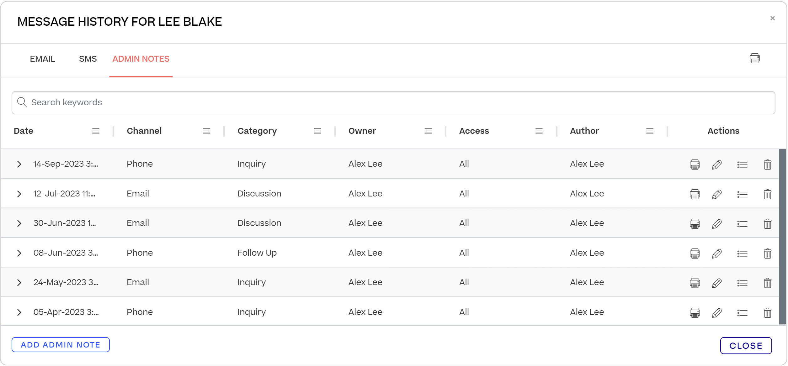 Add an admin note to patient profile – Halaxy Help Guide