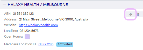 Add ABN to invoices – Halaxy Help Guide