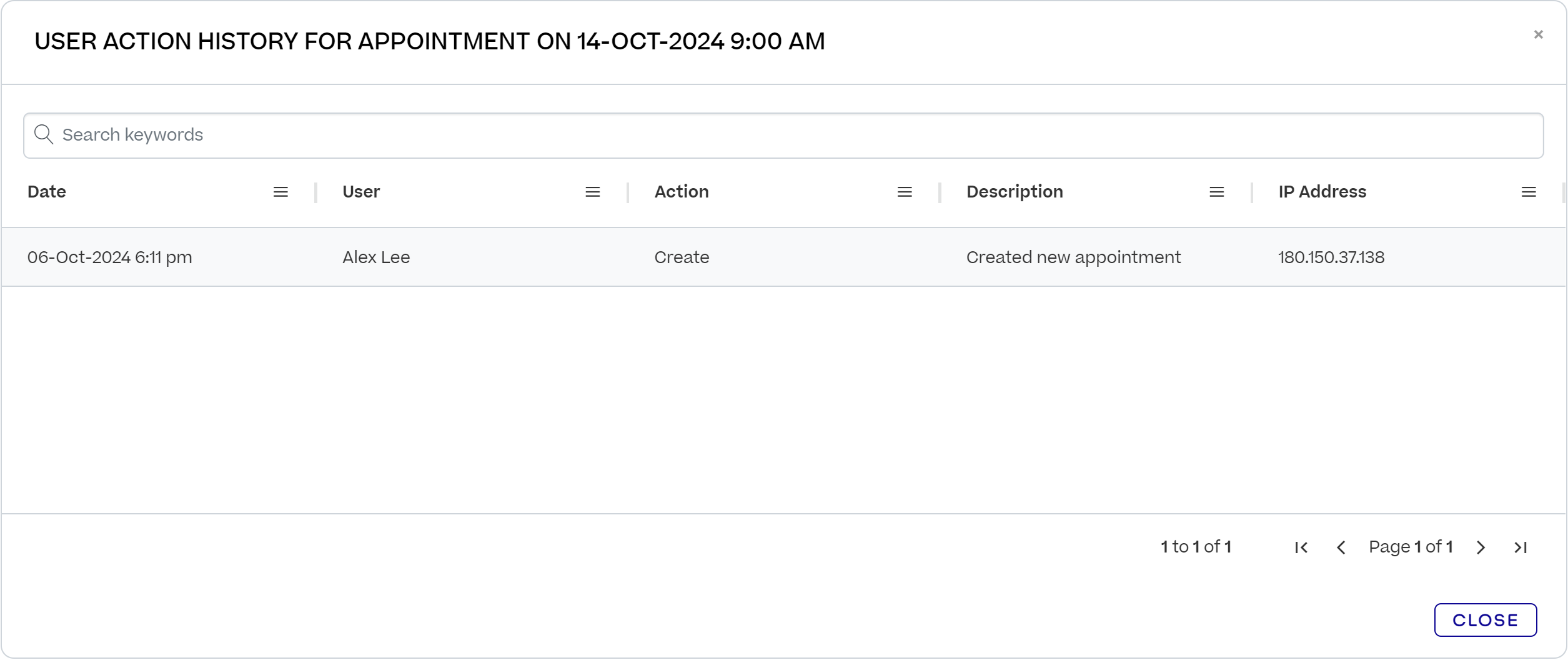 Guide to user action history – Halaxy Help Guide | United Kingdom (UK)