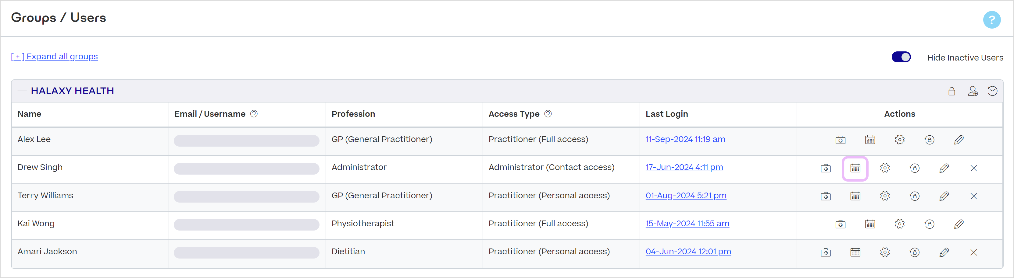 Enable calendar for administrators – Halaxy Help Guide | United Kingdom ...