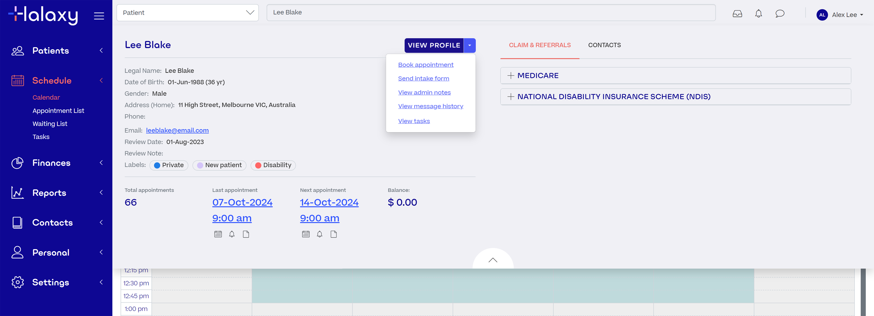 Add new patients – Halaxy Help Guide