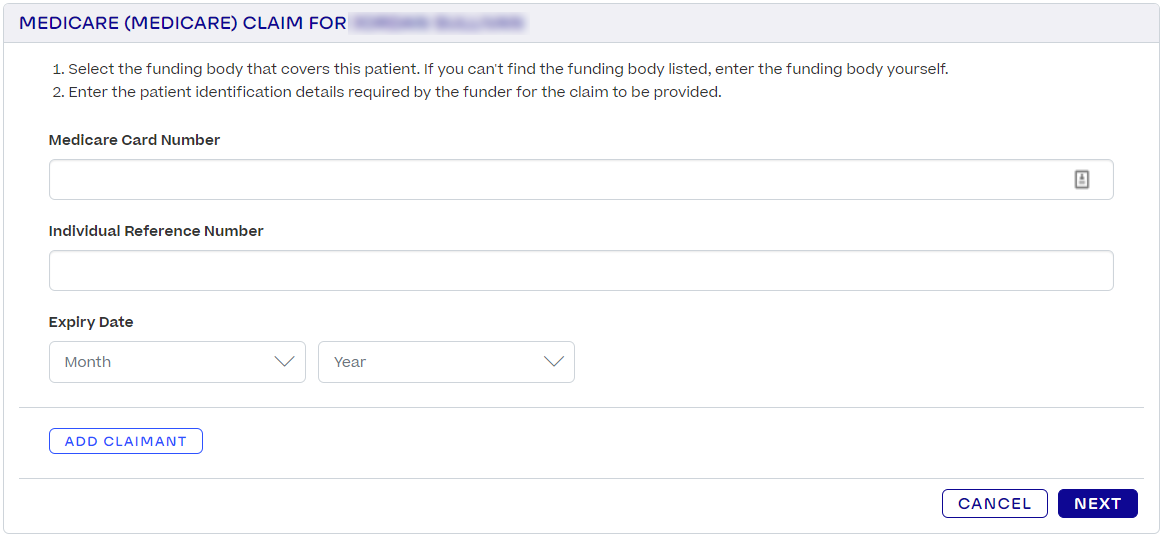 Set up patient claim details – Halaxy Help Guide | United Kingdom (UK)