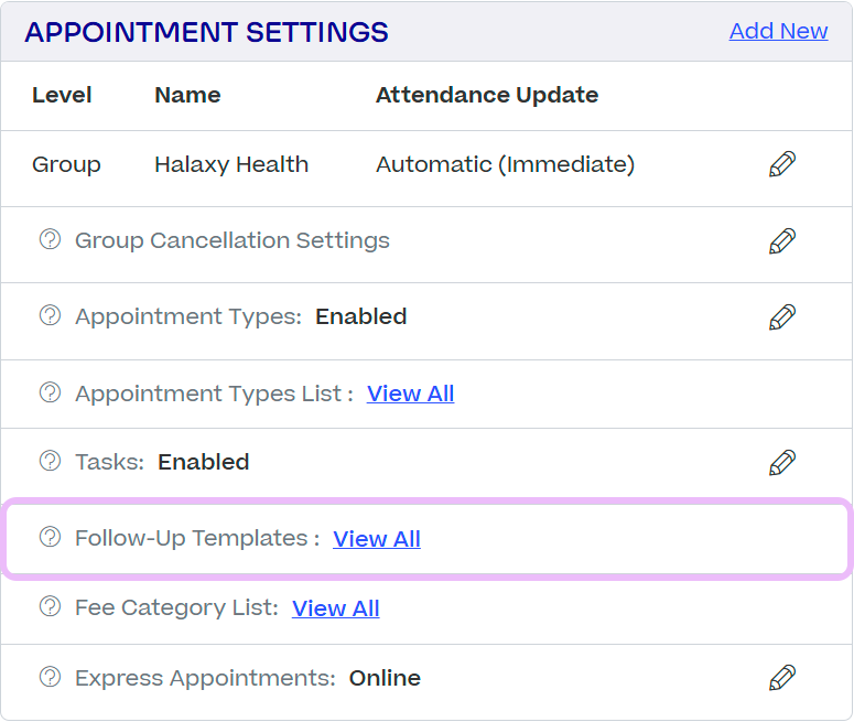 Schedule follow-up messages to patients – Halaxy Help Guide