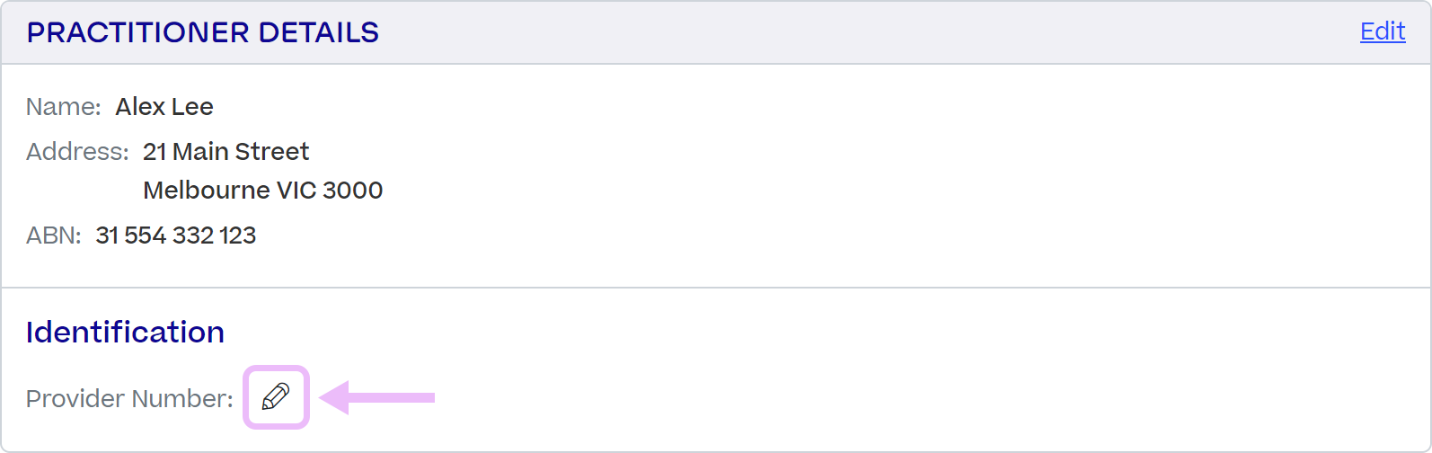 Add provider numbers and identifications – Halaxy Help Guide