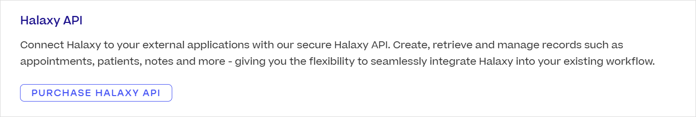 Guide to Halaxy API – Halaxy Help Guide