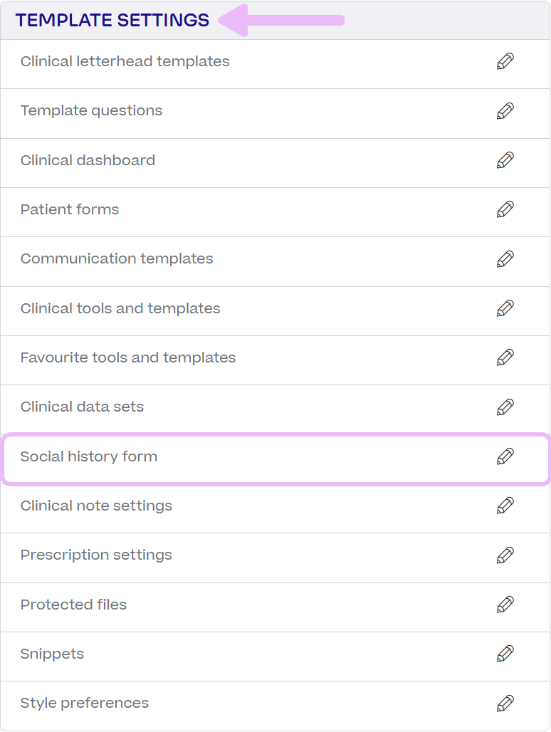 Guide to patient social history – Halaxy Help Guide