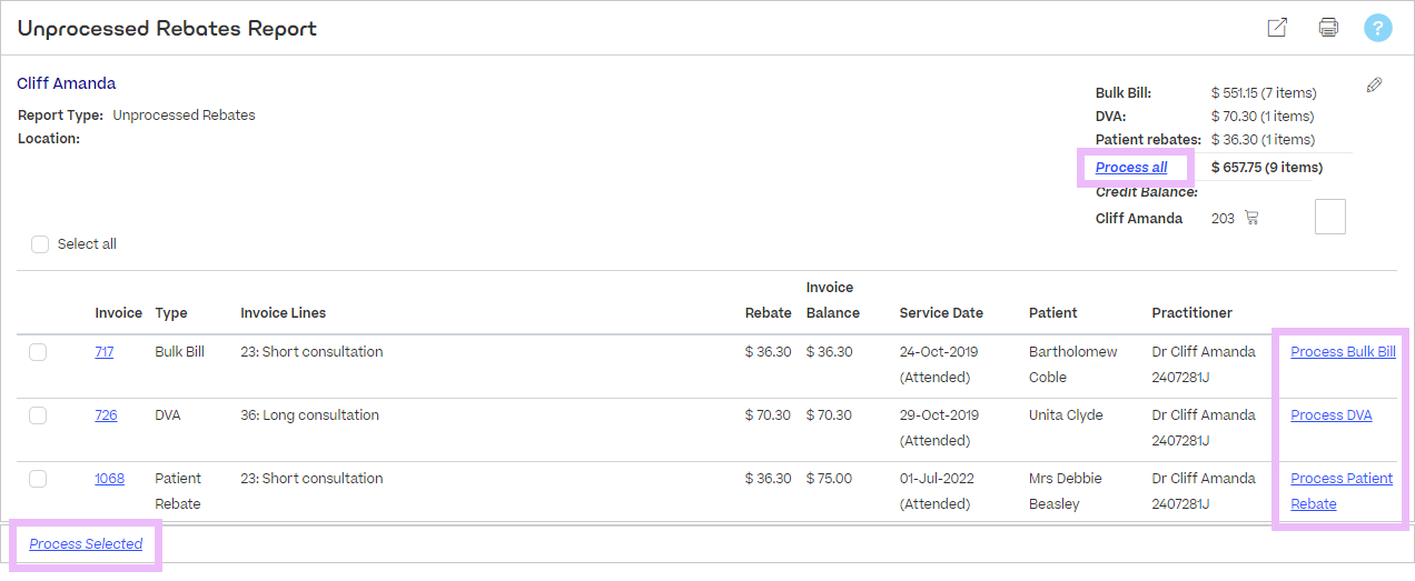 Run batch rebate processing – Halaxy Help Guide