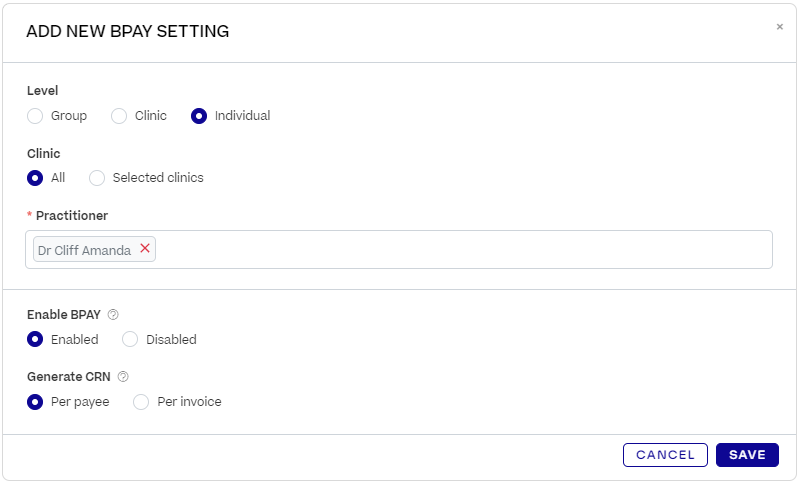 Add BPAY to invoices – Halaxy Help Guide