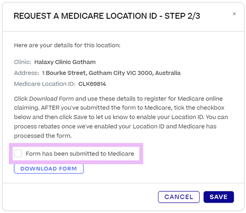 Register for claims processing (Medicare, bulk bill, DVA, ECLIPSE) – Halaxy Help Guide