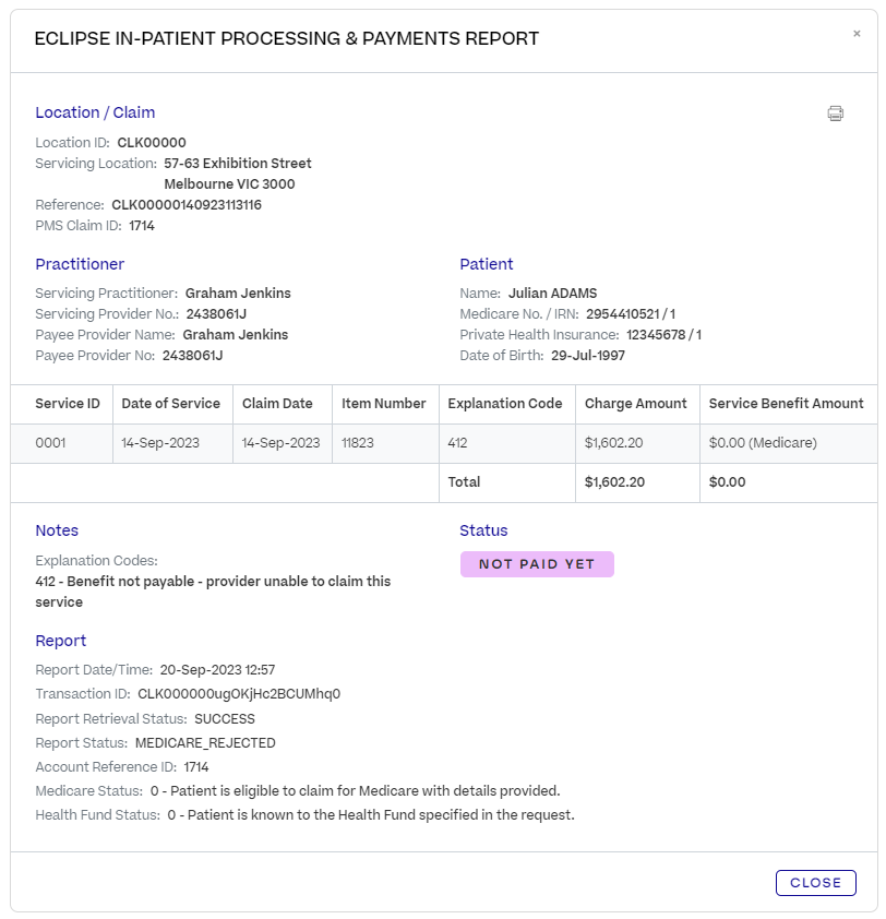 Lodge an ECLIPSE claim – Halaxy Help Guide