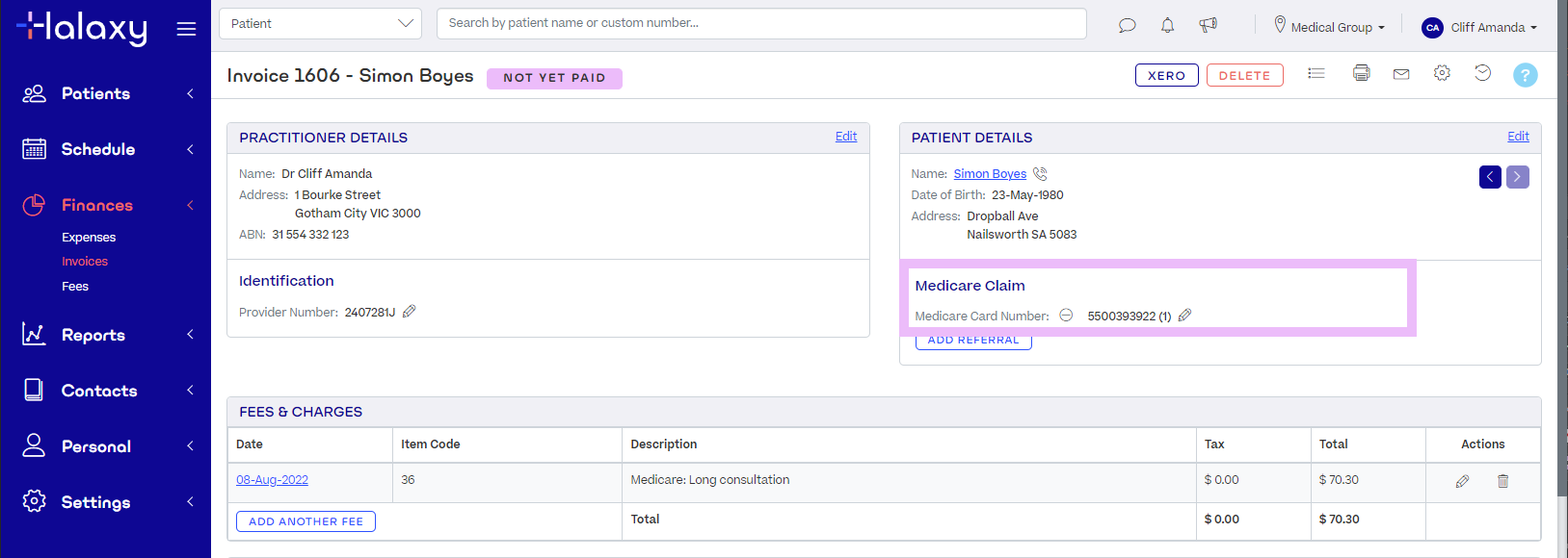 Verify patient Medicare or DVA card details (OPV and OVV) – Halaxy Help Guide