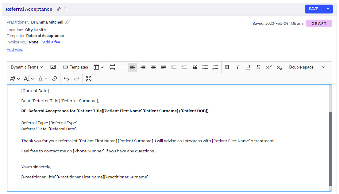 FAQ: Templates and Tools – Halaxy Help Guide