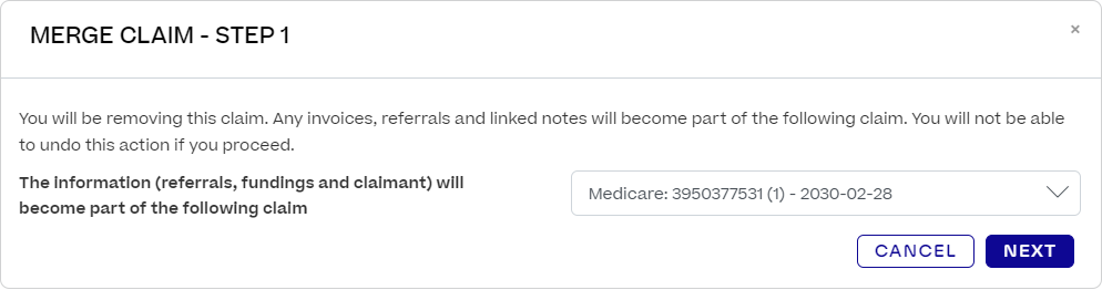 Merge duplicate claim details – Halaxy Help Guide