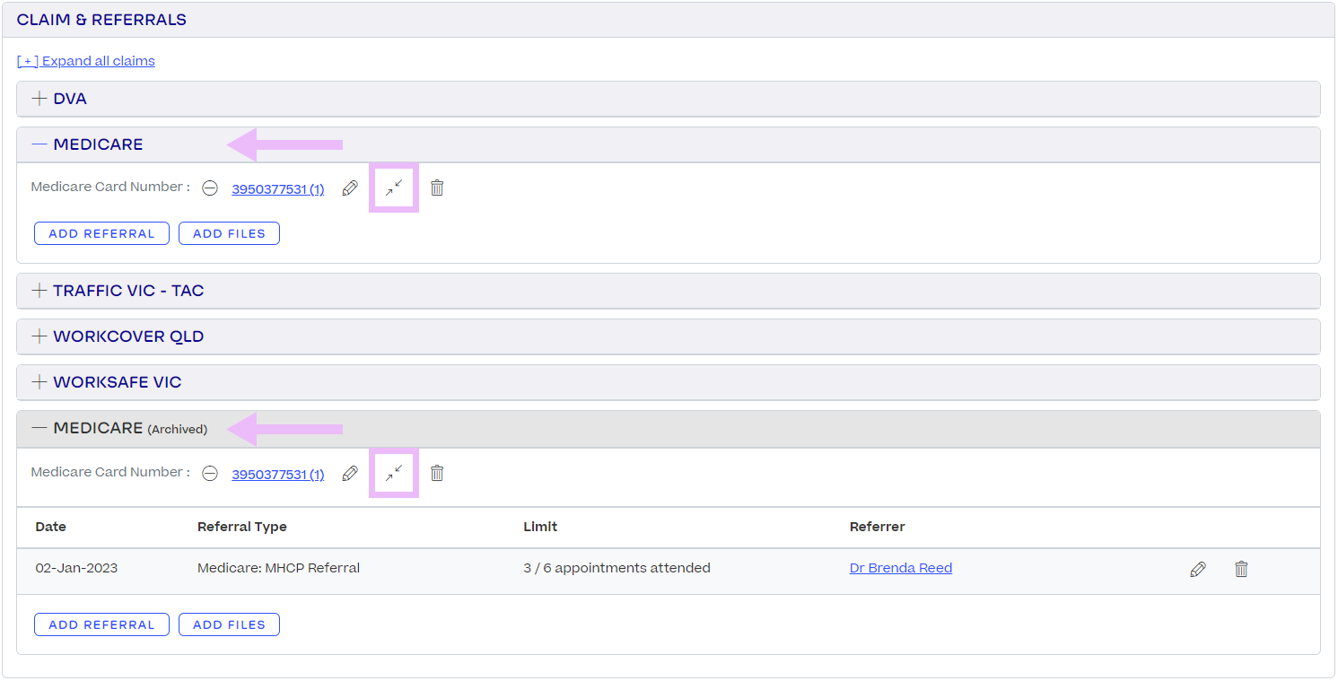 Merge duplicate claim details – Halaxy Help Guide