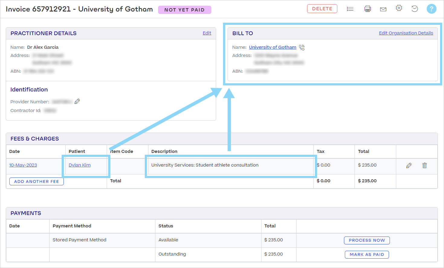 Guide to third party billing – Halaxy Help Guide