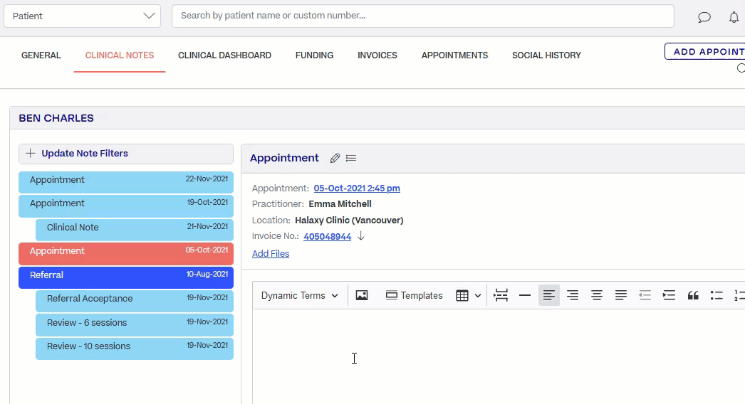 FAQ: Templates and Tools – Halaxy Help Guide | Canada